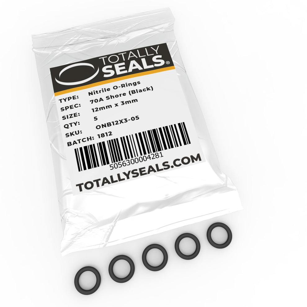12mm x 3mm (18mm OD) Nitrile O-Rings – Totally Seals