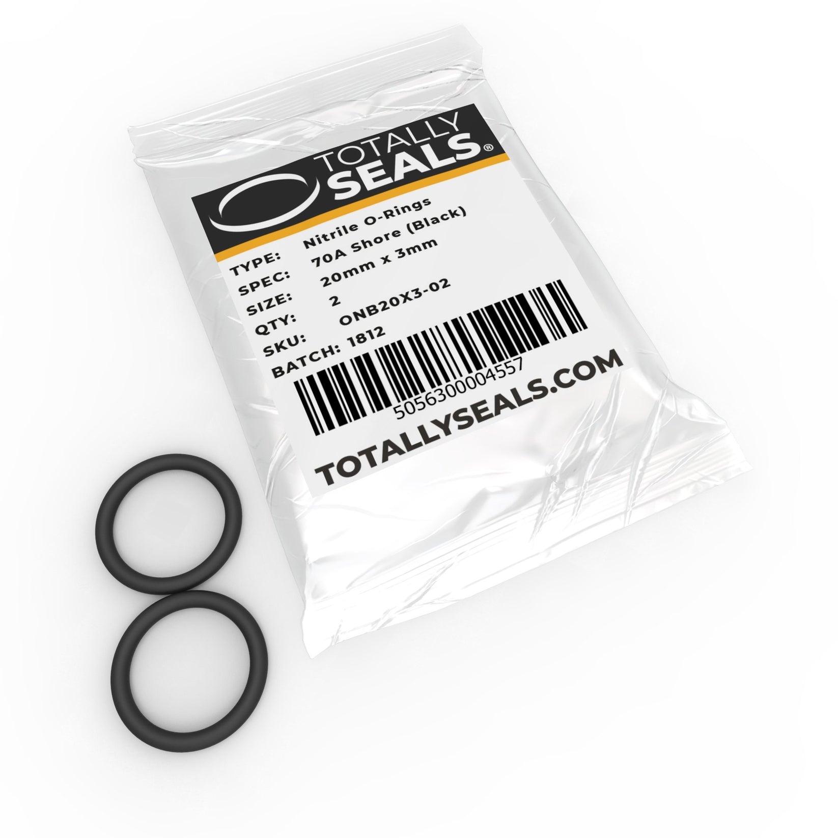20mm x 3mm (26mm OD) Nitrile O-Rings – Totally Seals