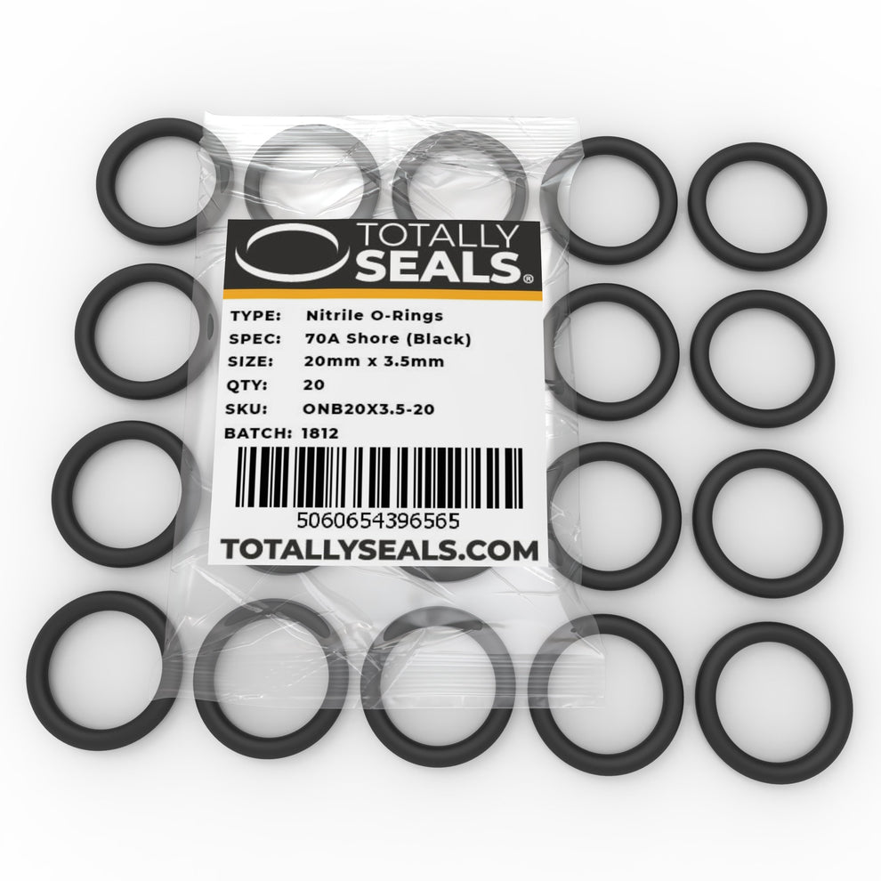 20mm x 3.5mm (27mm OD) Nitrile O-Rings – Totally Seals