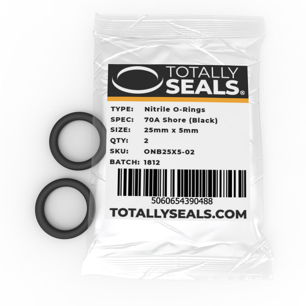 25mm x 5mm (35mm OD) Nitrile O-Rings – Totally Seals