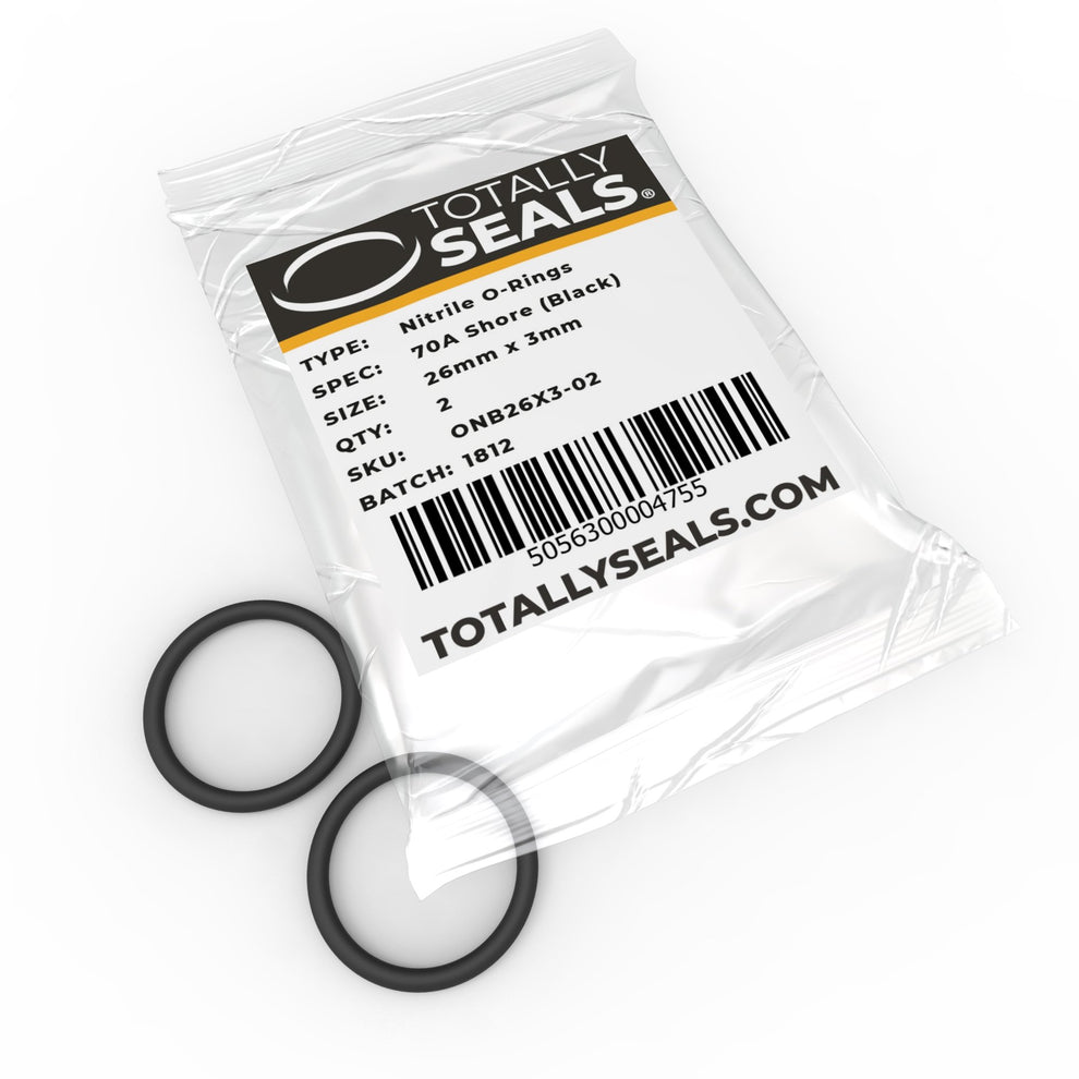 26mm x 3mm (32mm OD) Nitrile O-Rings – Totally Seals